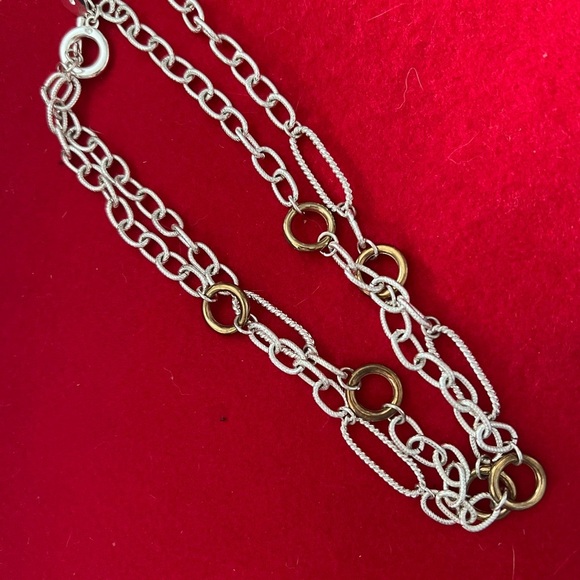 Jewelry | Chunky Silver And Gold Mixedlink Chain Necklace 15 | Poshmark